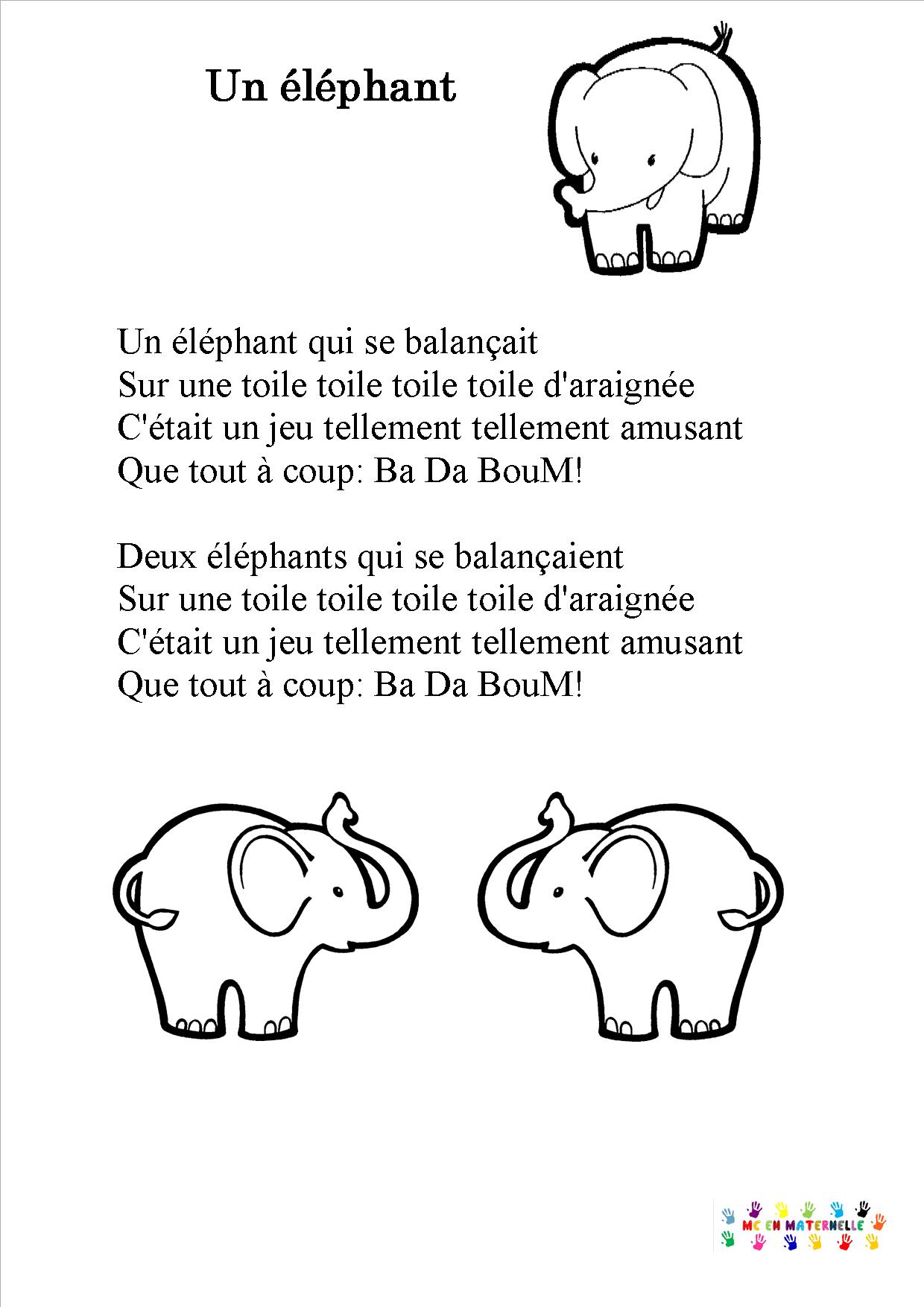 un éléphant qui se balançait un éléphant qui se balançait