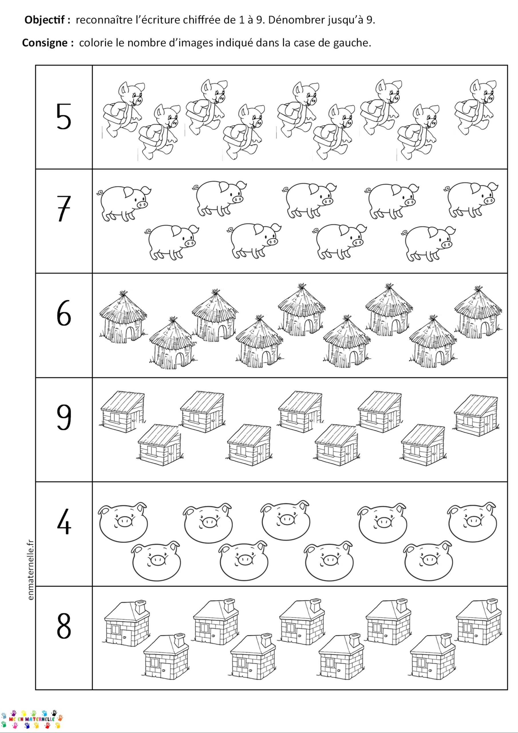 Les trois petits cochons : activités de numération (MS et GS) Les trois petits cochons : activités de numération (MS et GS)