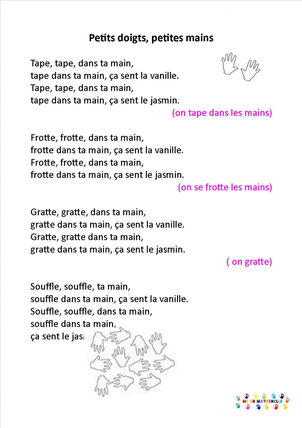 chansons/comptines – Page 5 – MC en maternelle