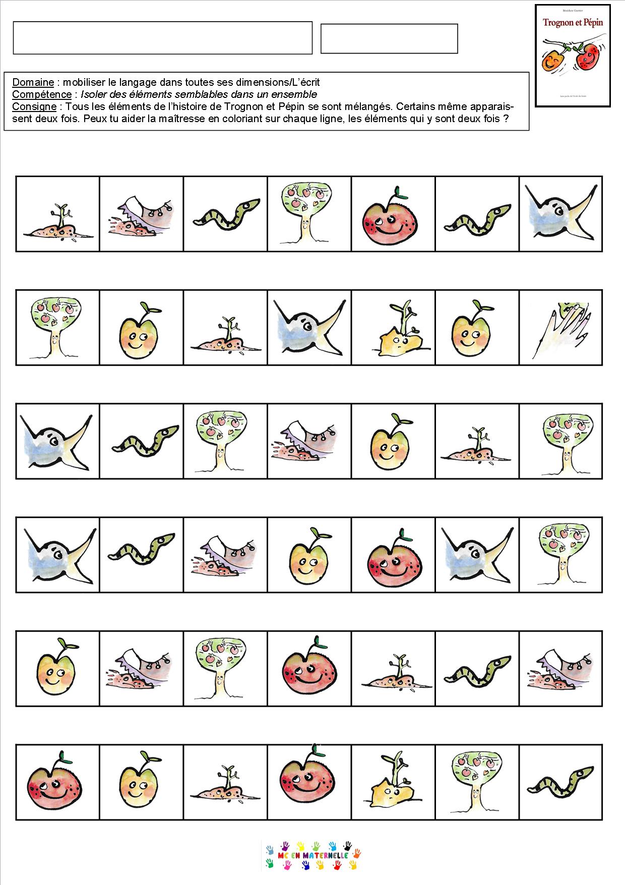 Trognon et Pépin – MC en maternelle