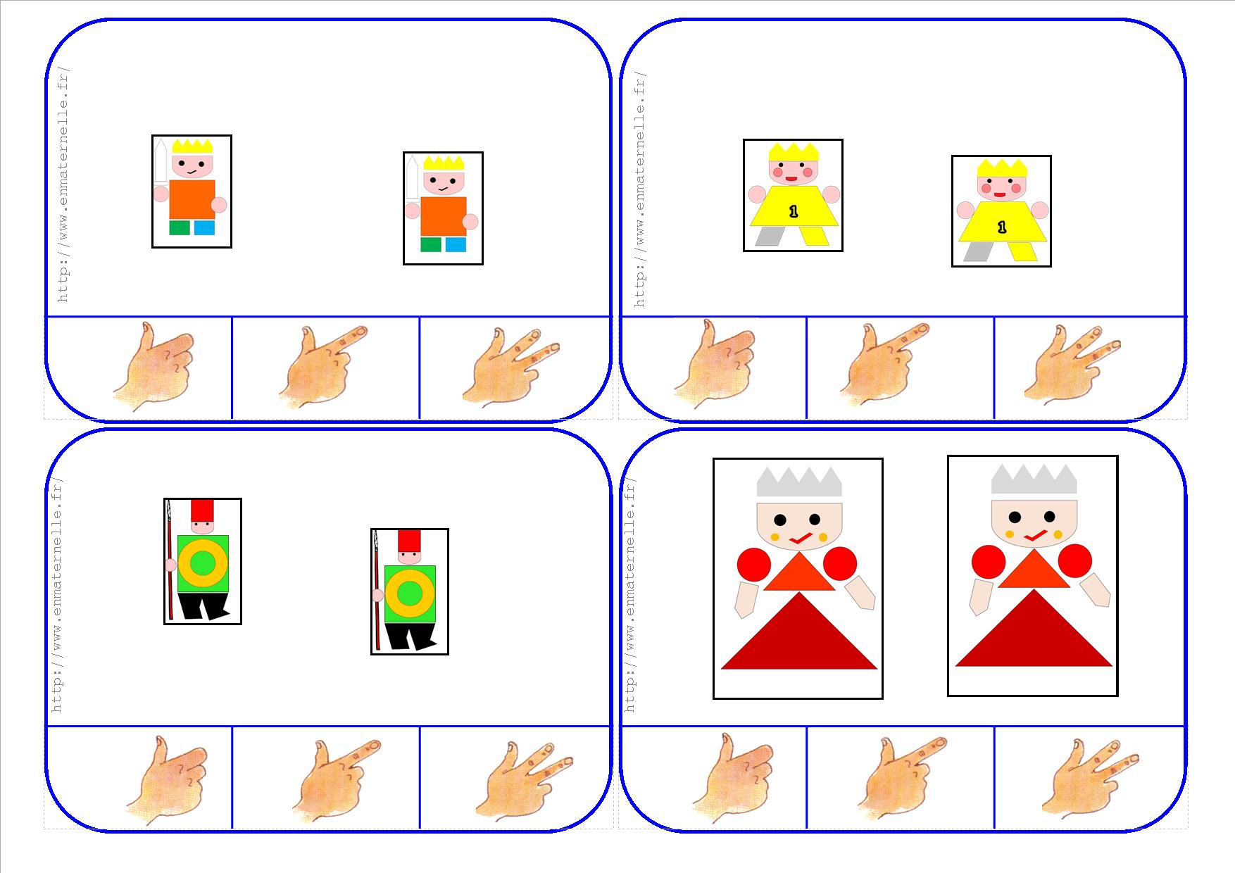 Le tout petit roi : Cartes à compter – MC en maternelle