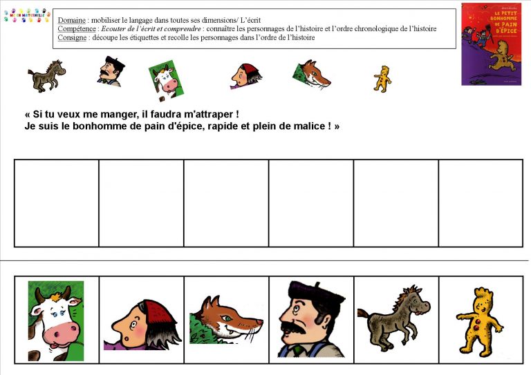 Le petit bonhomme de pain d’épice : Remettre les personnages de l ...