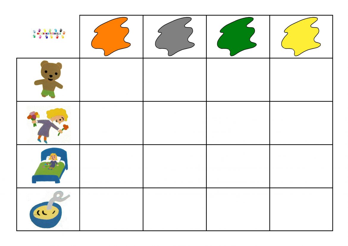 Boucle d’or et les 3 ours : tableaux double-entrée – MC en maternelle