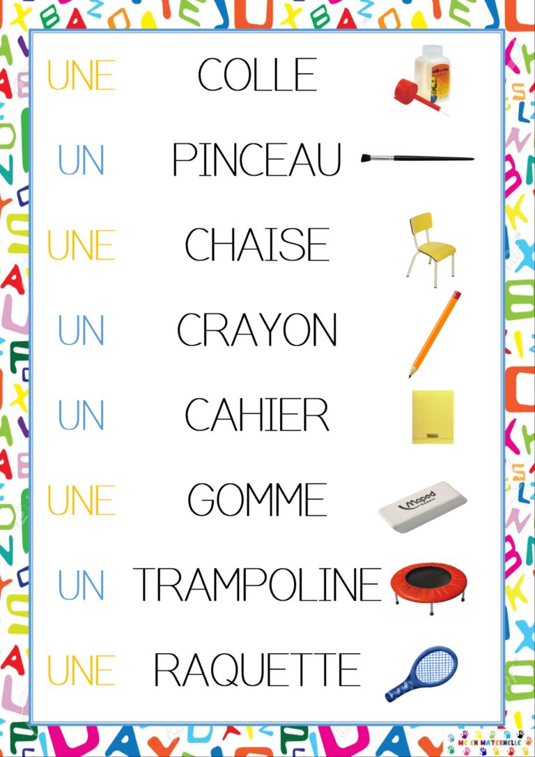 Reconnaître les mots LE/LA et UN/UNE – MC en maternelle
