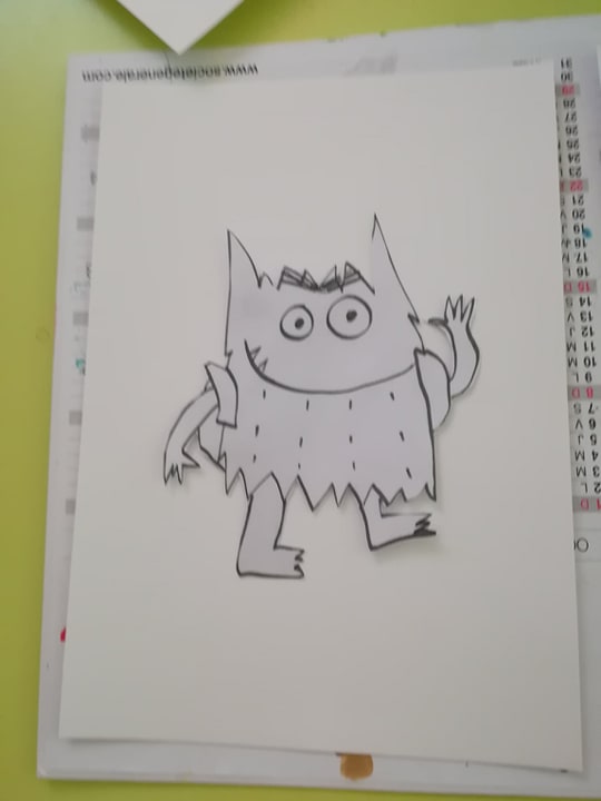 Le monstre des couleurs va à l’école : idée de peinture – MC en maternelle