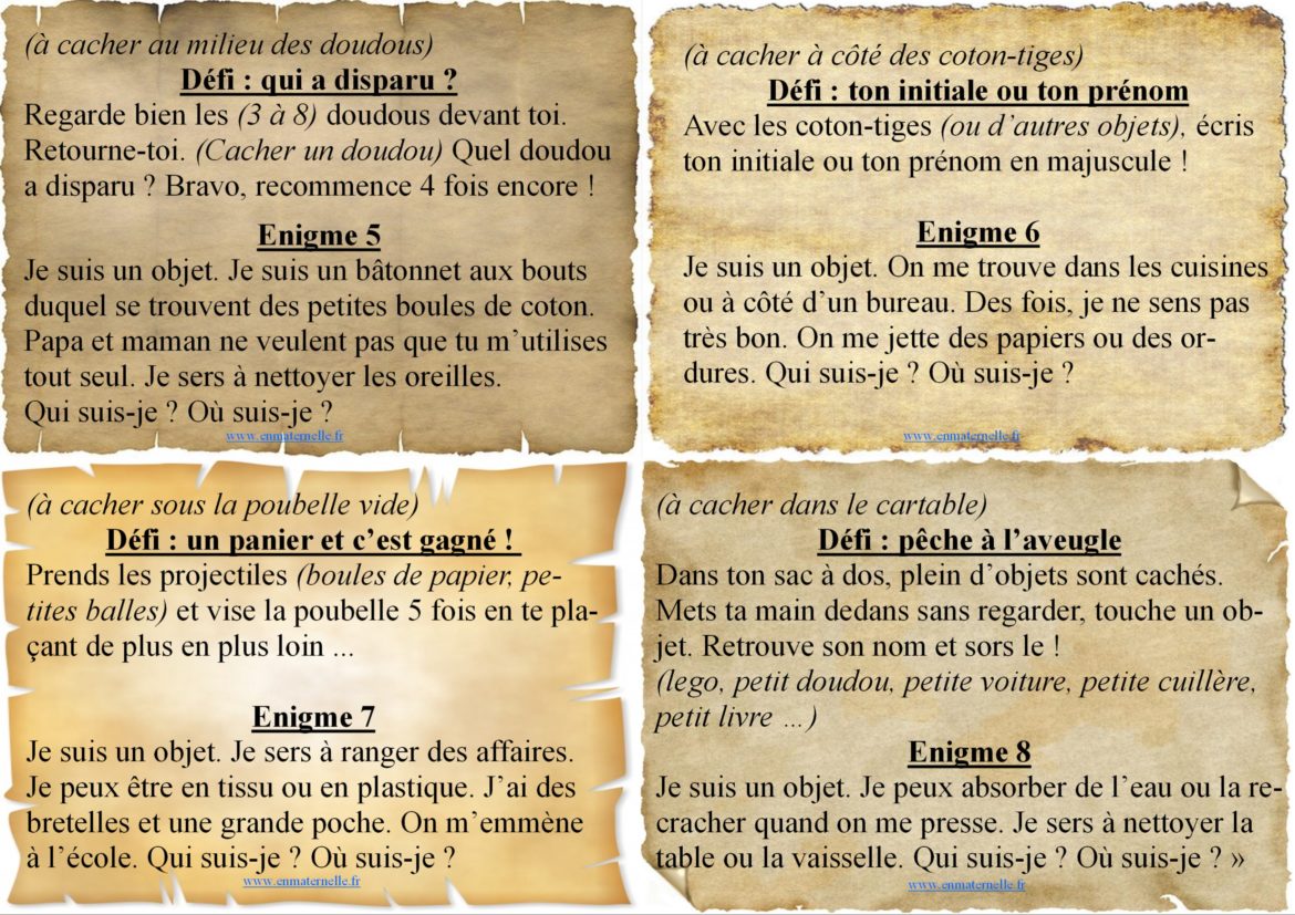 Confinement : Chasse au trésor – activité pour le week-end ou les ...