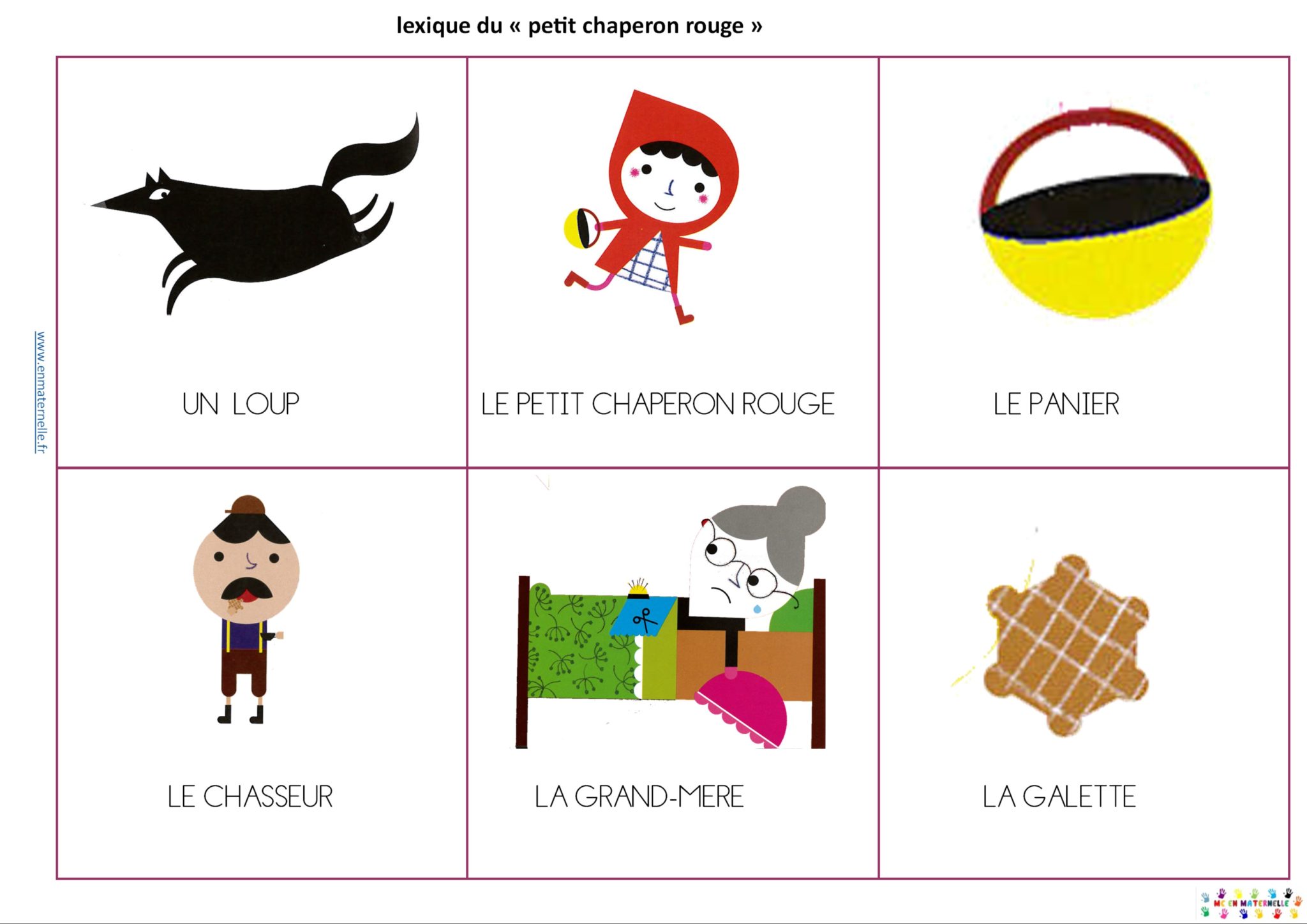 continuité pédagogique : jour 1 semaine 11 (le petit chaperon rouge)