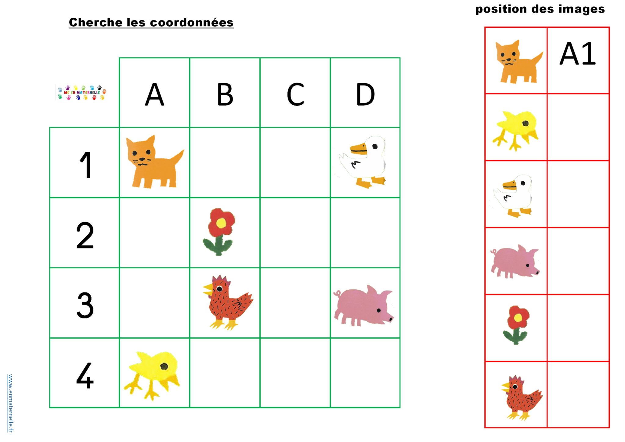 repérage spatial – MC en maternelle