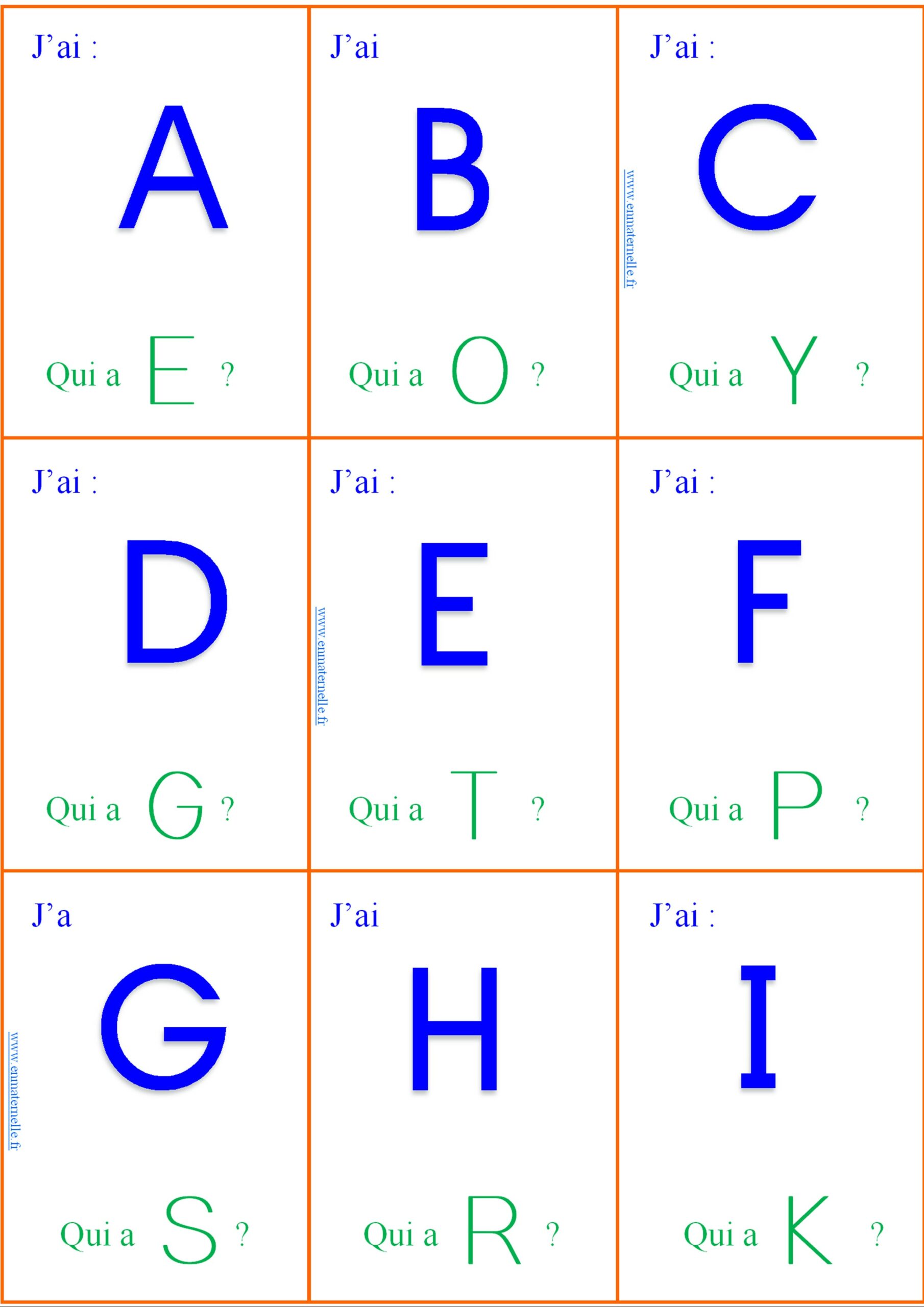 Jeu sur les lettres majuscules : j’ai …. qui a ? – MC en maternelle
