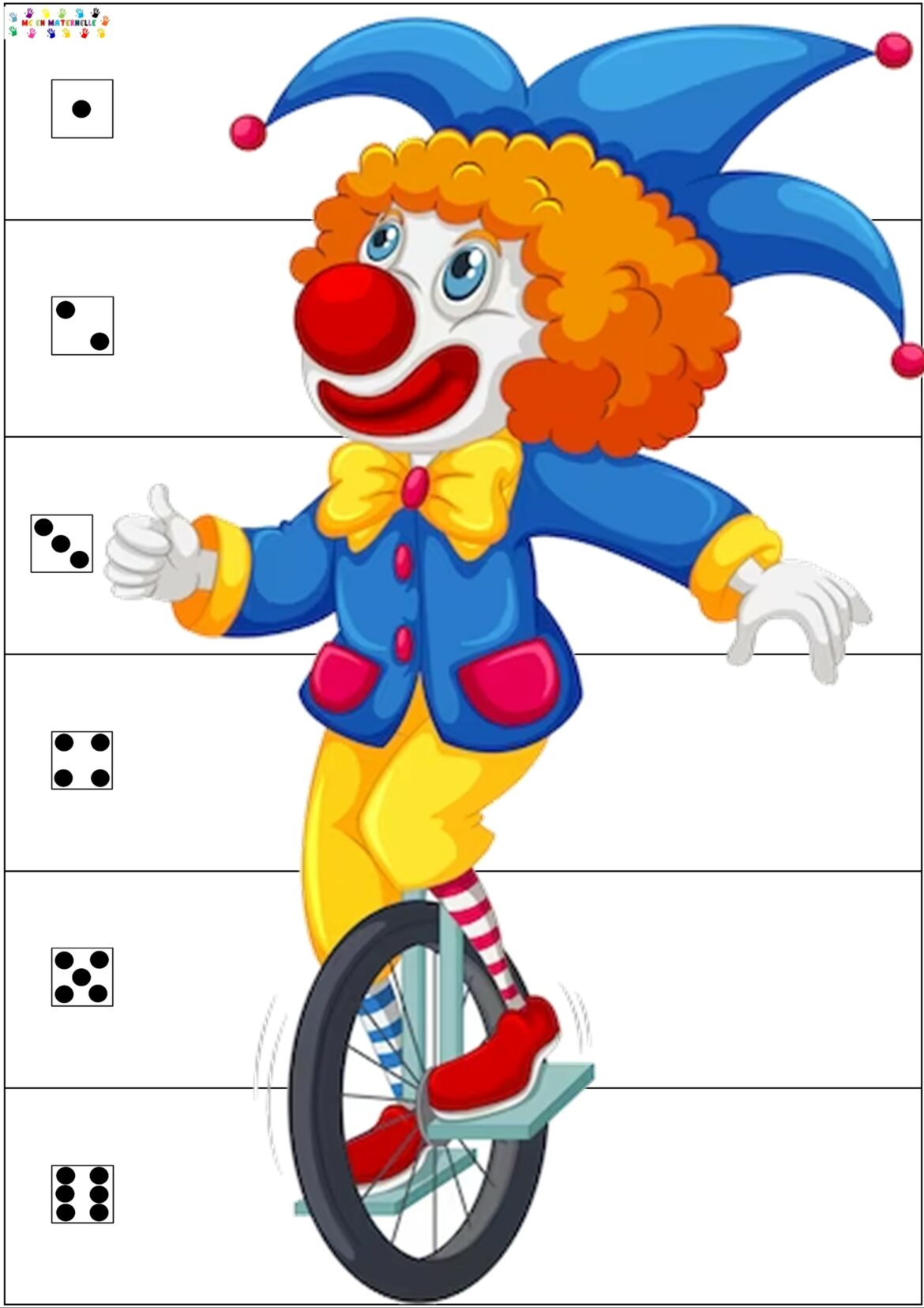 Clown : jeu du puzzle numérique – MC en maternelle