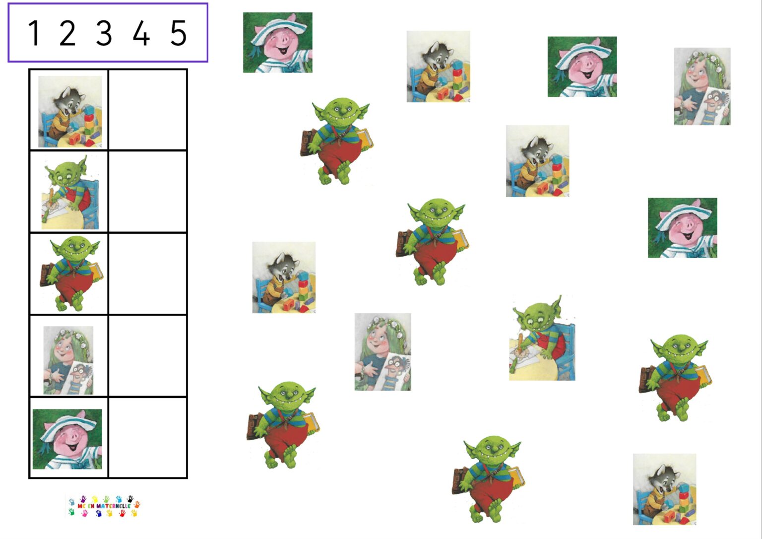 Le petit ogre : Cherche et compte