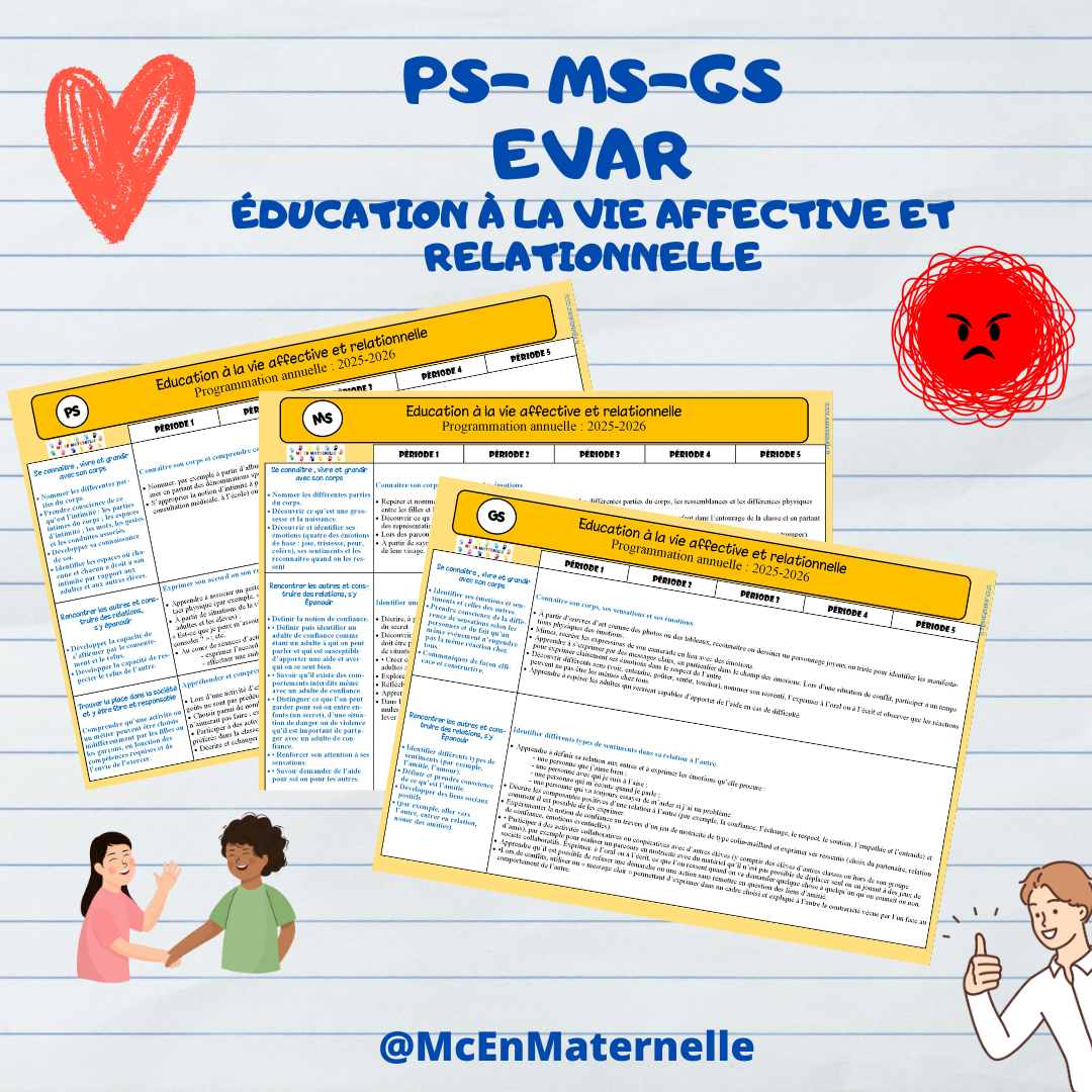 Programmations PS, MS et GS 2025-2026 – MC en maternelle